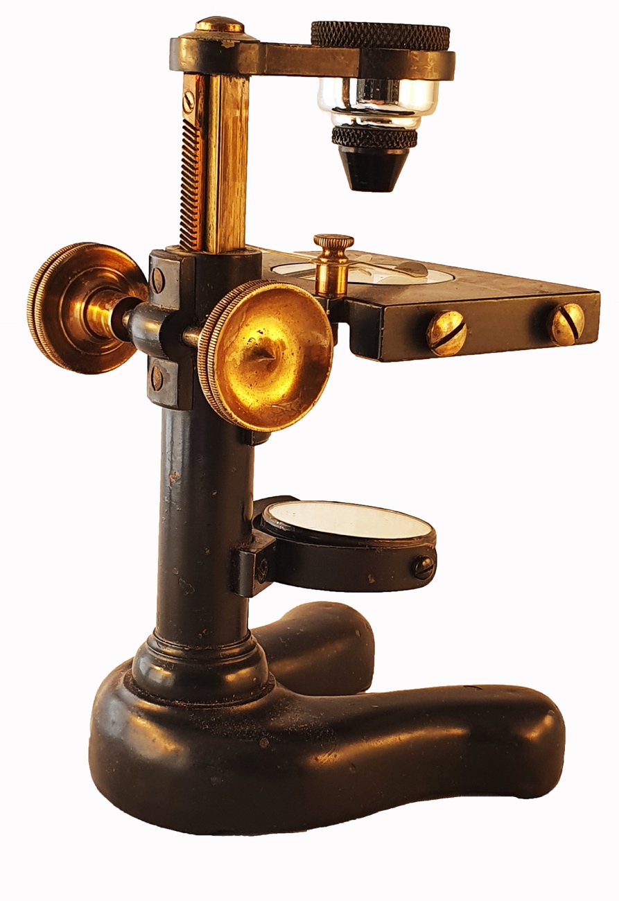 Microscope 504 (Flatters & Garnett; small dissecting microscope; 1920s)